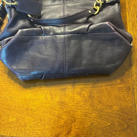 Coach | Bags | Coach Pebbled Leather Plum Color Brooke Purse Medium ...